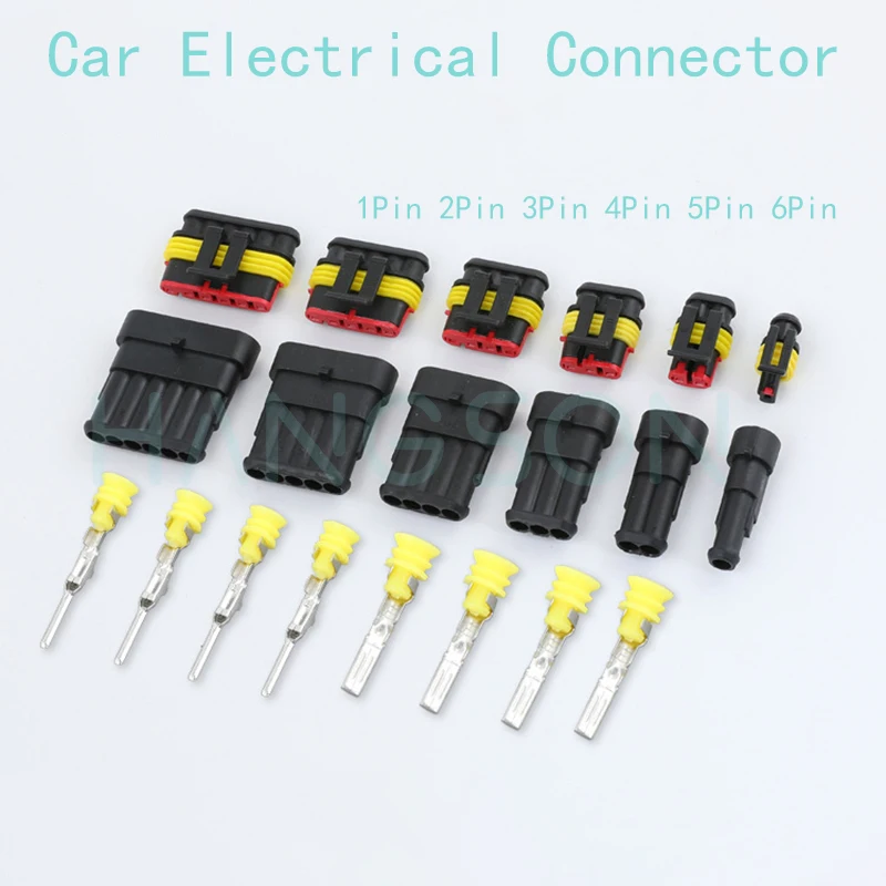 Waterproof-Car-Electrical-Connectors-Terminals-1-2-3-4-5-6-Pin-Male ...