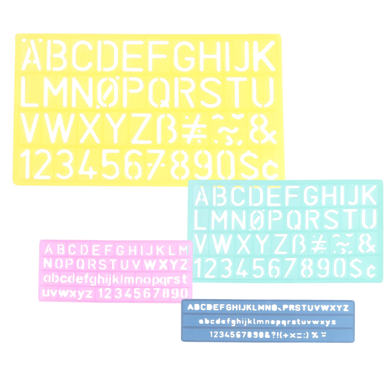 4-juegos-de-reglas-de-plantilla-Digital-con-letras-en-ingl-s-regla-de ...