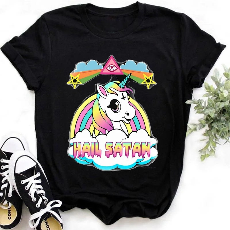 Hail-Satan-T-Shirt-Men-s-Fashion-Short-Sleeves-Cotton-Tops-Fashion ...