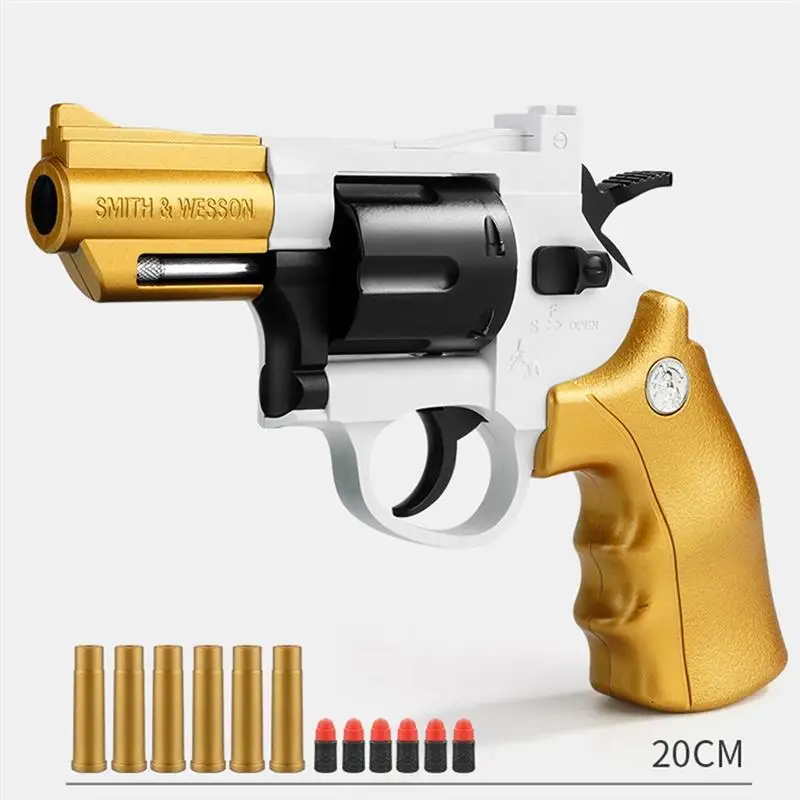 Revolver Airsoft Pistol Paintball Soft Bullet Gun Simulation Model Toy ...