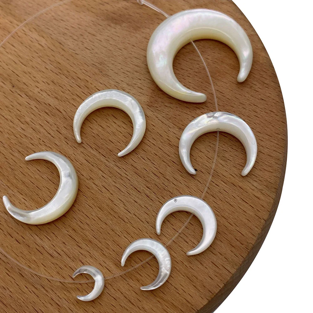 1Pc-pack-Natural-Sea-Shell-Pendants-Charms-Moon-Shaped-white-color-8 ...