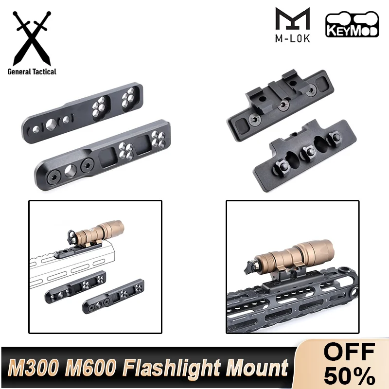 Tactical Surfire M300 M600 Flashlight Inline Light Mount Swith Slot ...