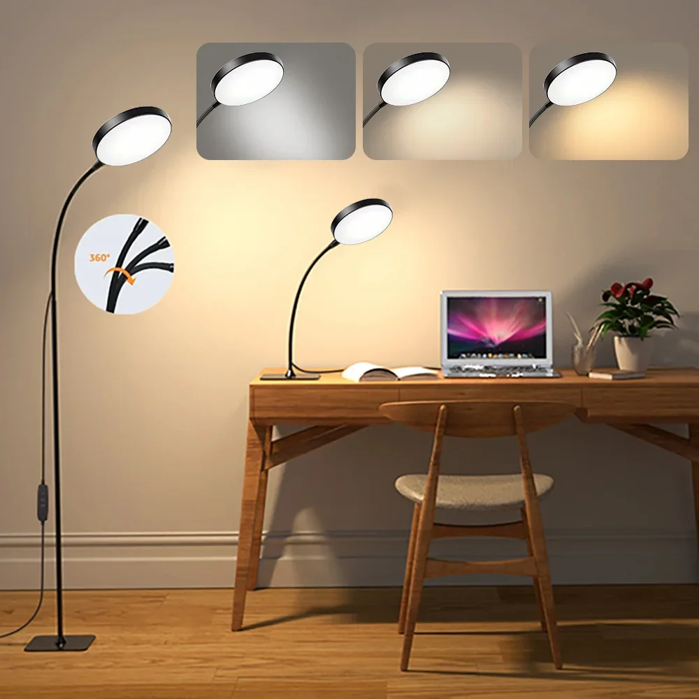 LED-Standing-Floor-Lamp-com-Gooseneck-ajust-vel-l-mpadas-altas ...