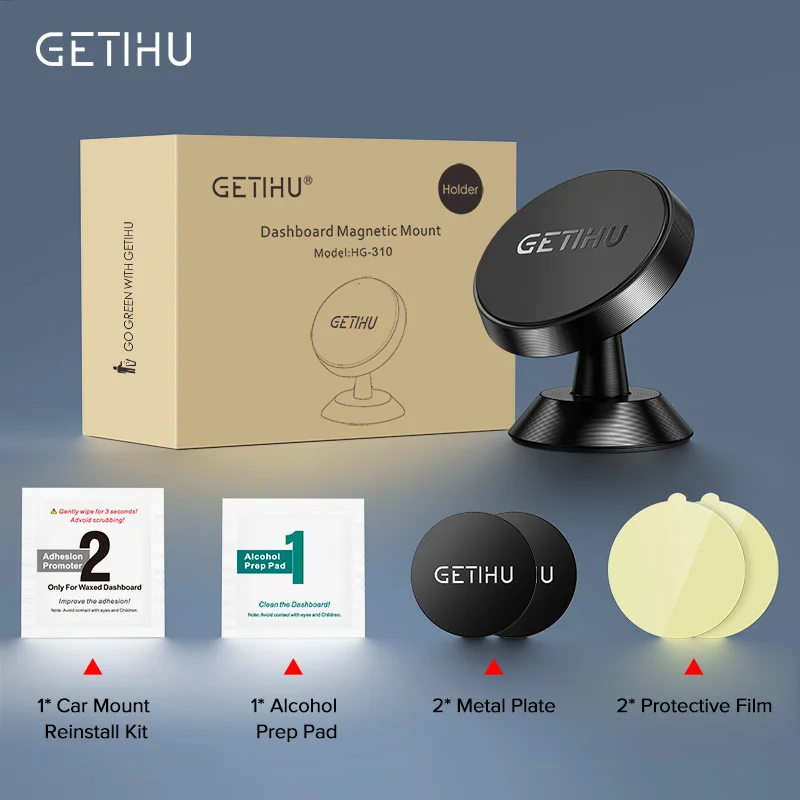 GETIHU-Magnetic-Car-Phone-Holder-Metal-Magnet-Mobile-Cell-Support-GPS ...