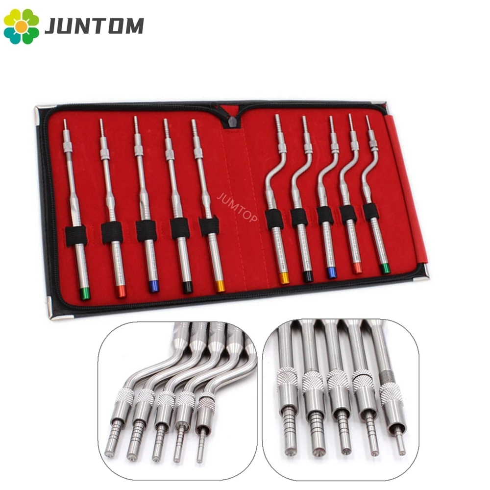 5pcs Dental Implant Osteotome Instrument Sinus Lift Bended Extruder ...