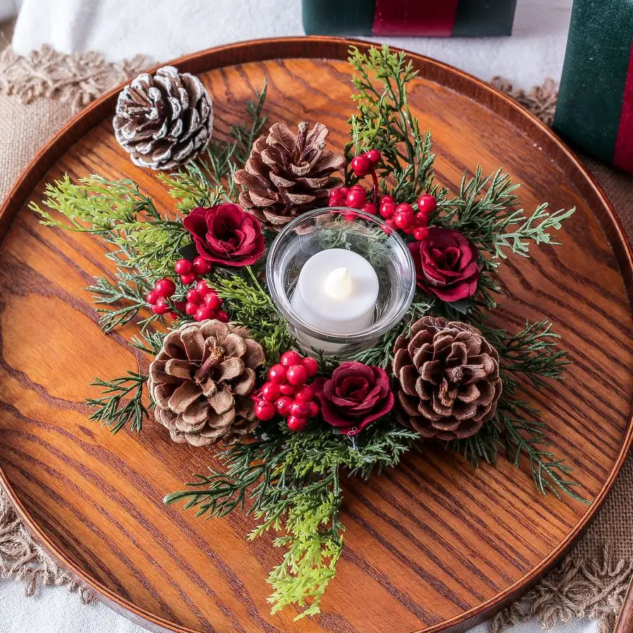An-is-de-vela-de-Natal-Simula-o-Candles-Holder-Coroa-Casti-al-para ...