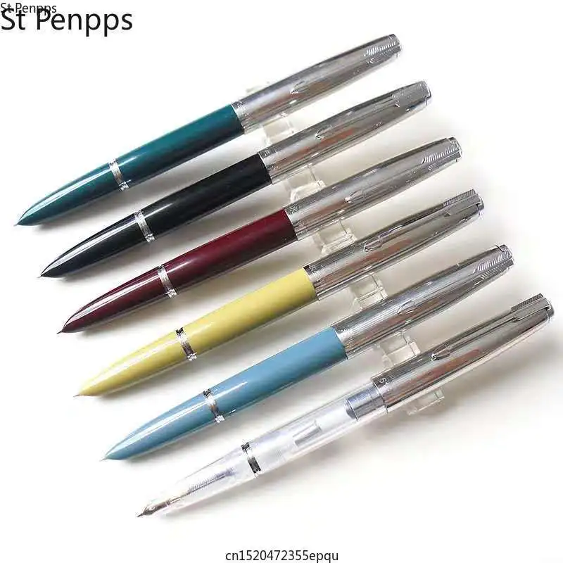 St Penpps 613 Fountain Pen Transparent Ink Pen Fine Nib Writing Gift ...