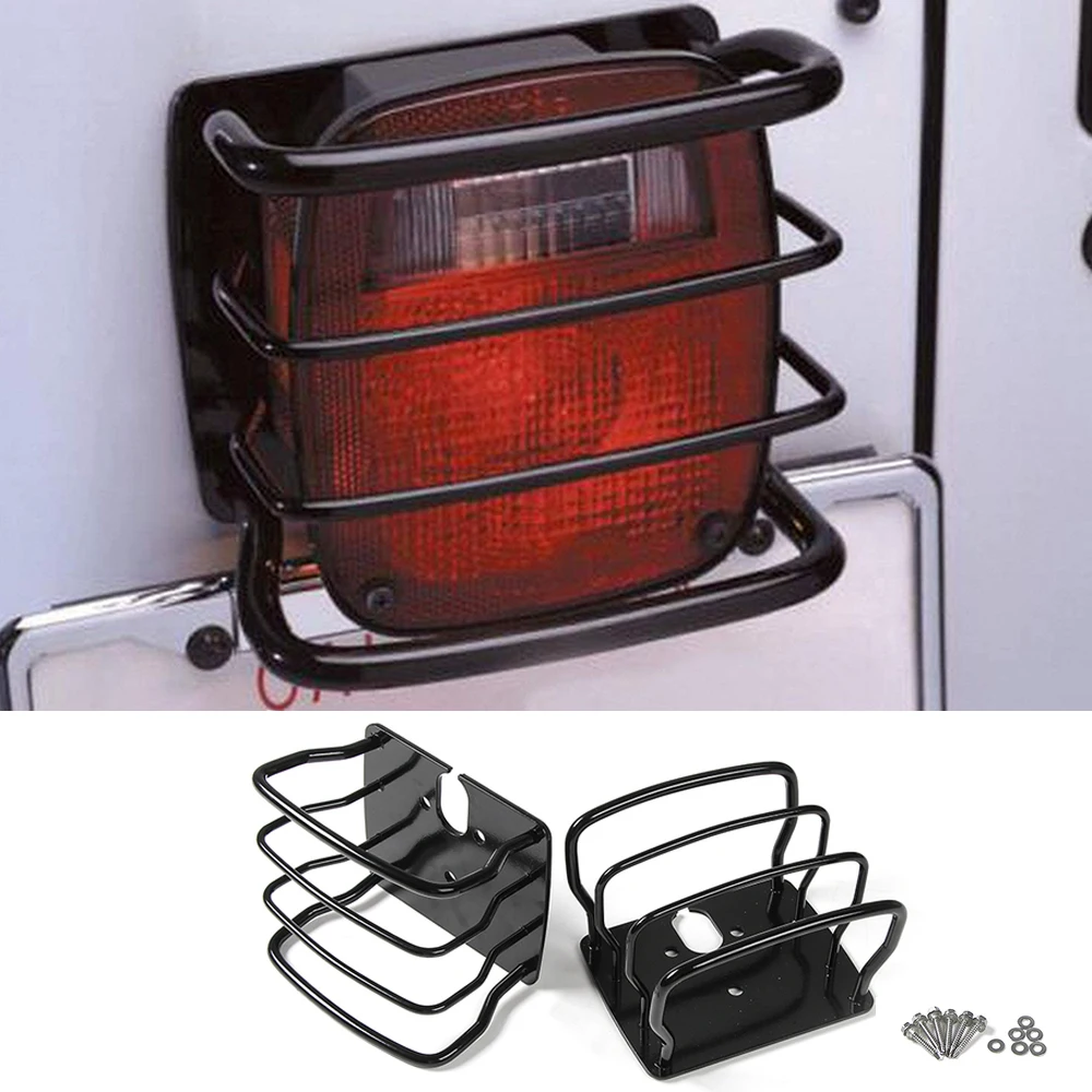 Metal-Taillight-Guards-Tail-Light-Cover-Trim-Frame-Rear-Lamp-Guard ...