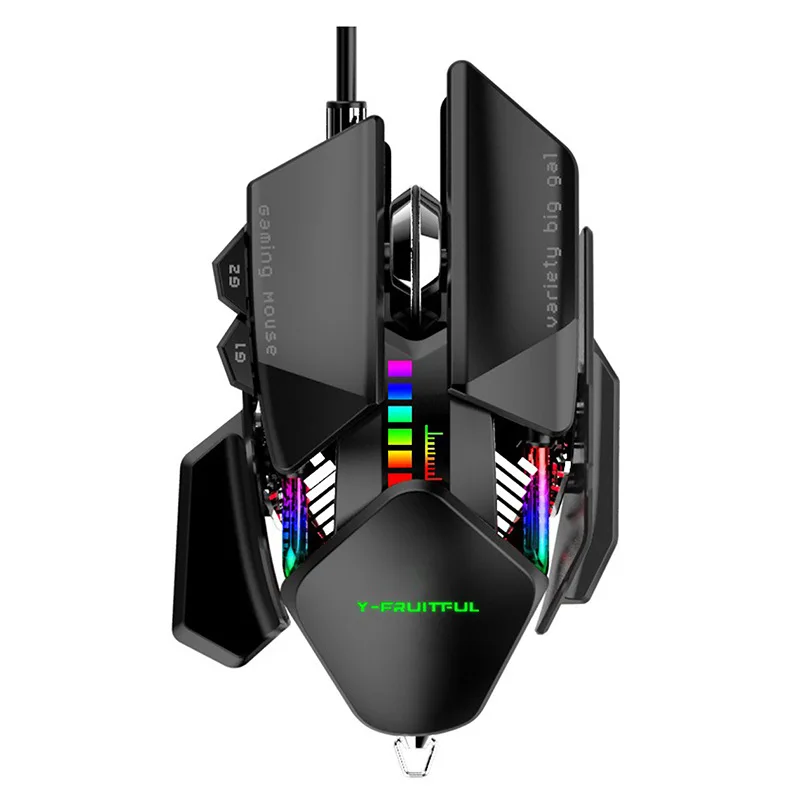 Wired Mice With Adjustable Palm RestCyberpunk Colors Programmable Gamer ...