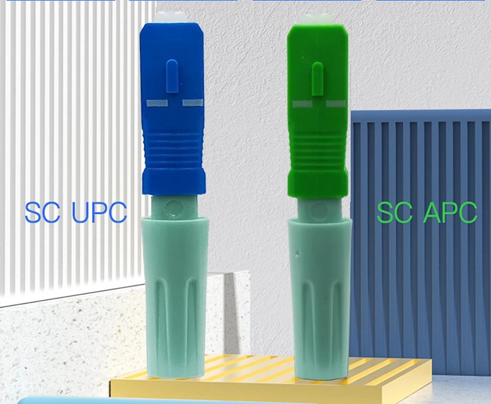FTTH Embedded Fiber Optic Fast Connector SC APC Single Mode Fiber Optic ...