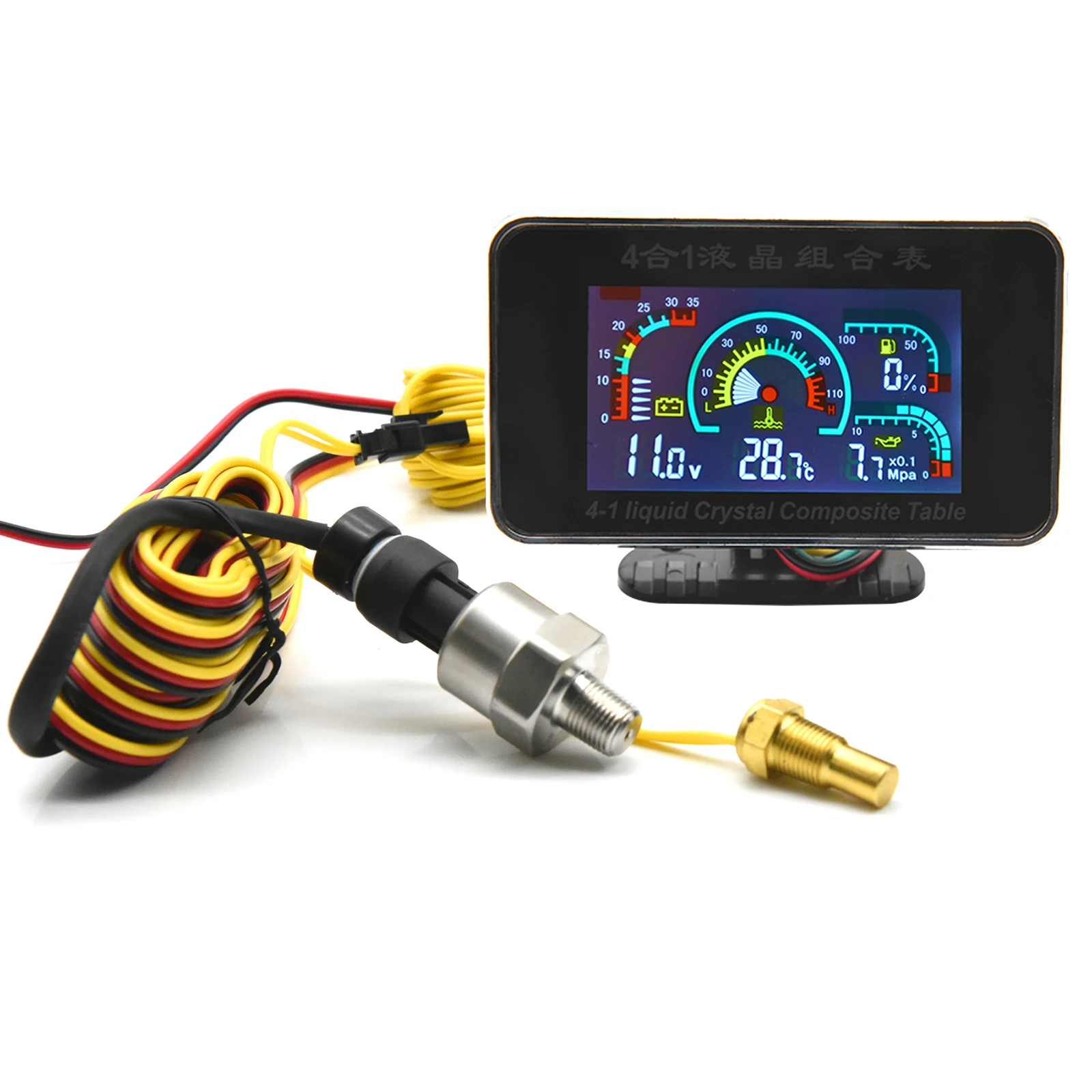 4-In-1-LCD-Car-Digital-Oil-Pressure-Gauge-Voltmeter-Fuel-Level-Meter-1 ...
