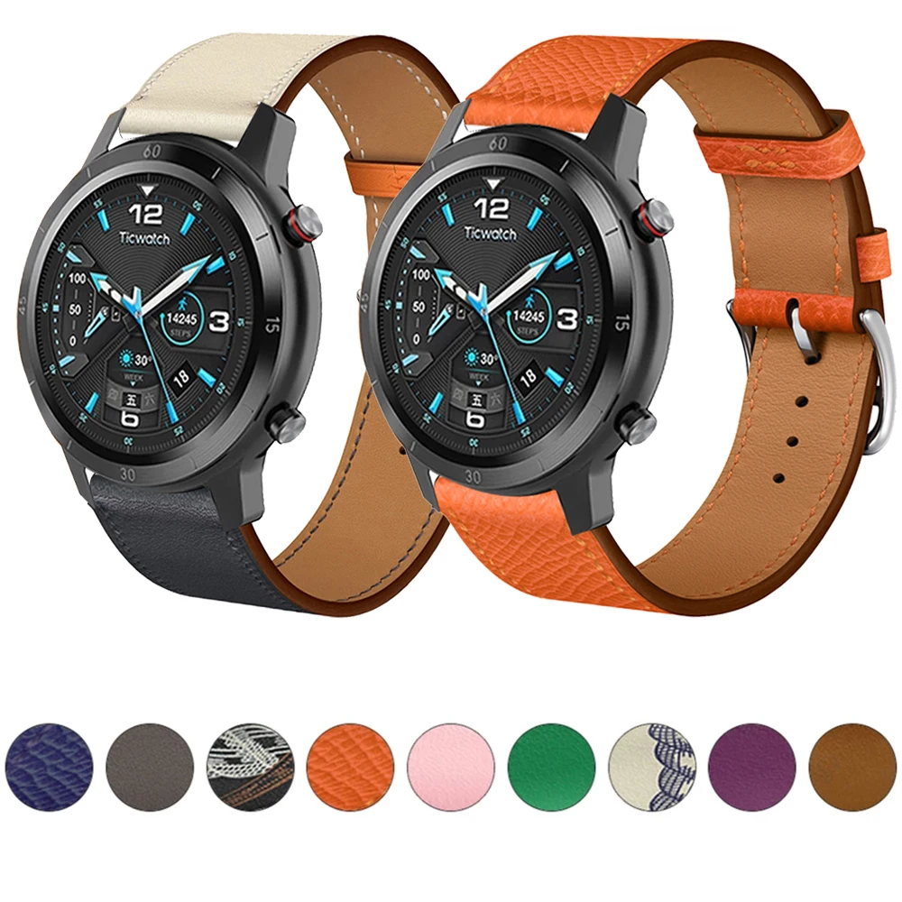 Leather-Strap-For-TicWatch-Band-Pro-3-Ultra-GPS-GTX-S2-E2-E3-GTH-Straps ...