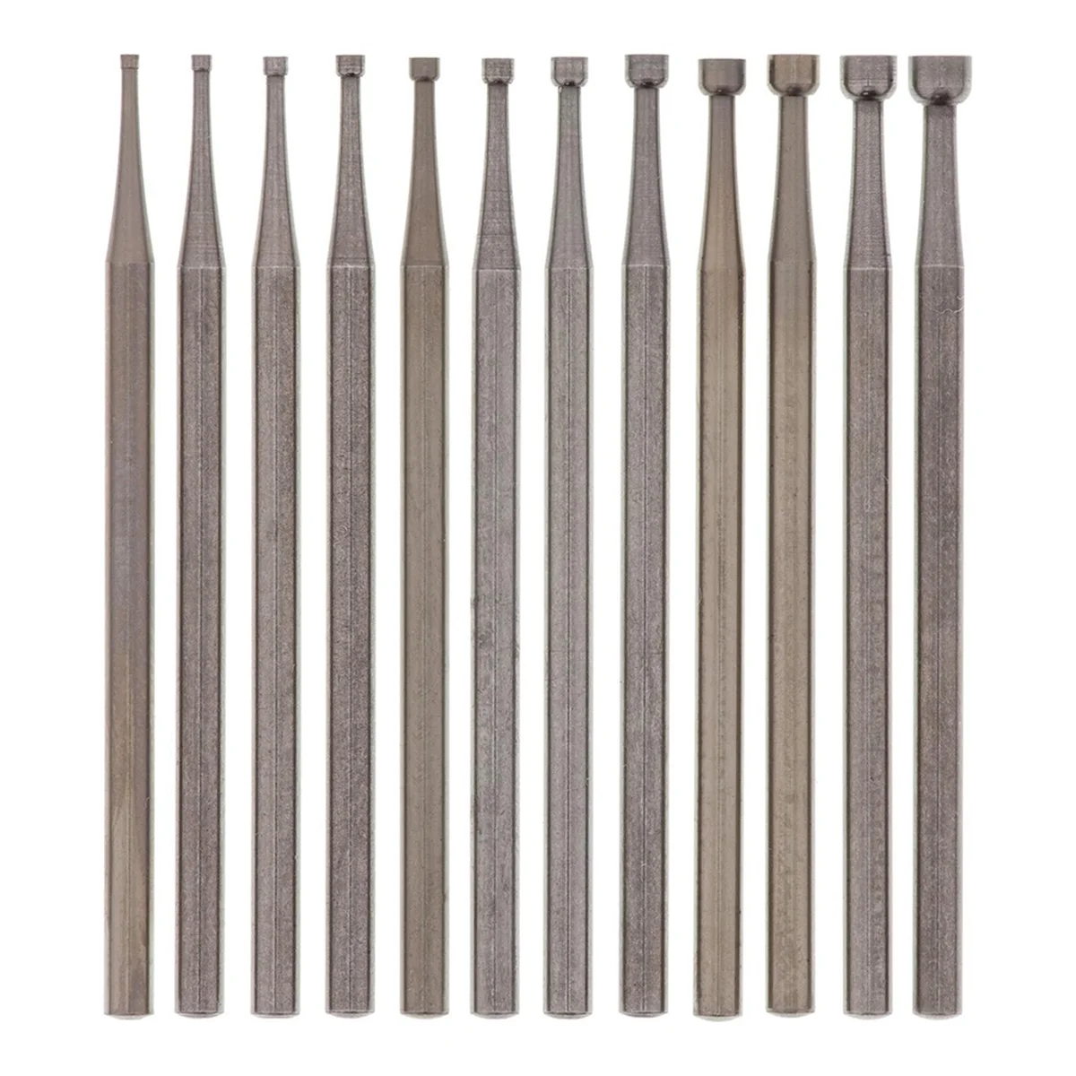 12 Pcs Round Cup Burr Set, 3/32Inch Shank Wire Rounder Bits Jewelry ...