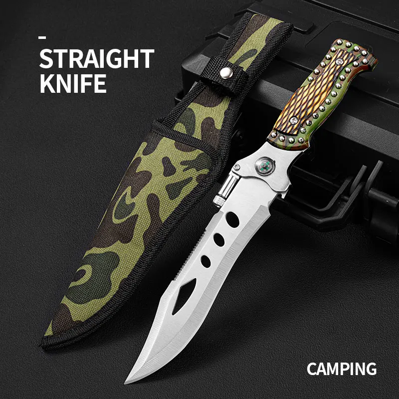 Outdoor-multi-function-military-tactical-knife-EDC-portable-fixed-blade ...