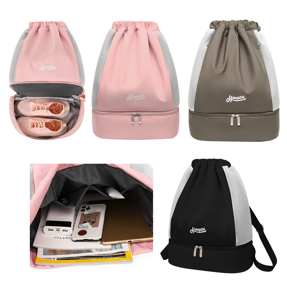 2021 Swimming Backpack Fitness Sports Bag Dry Wet Separation Bags Women ...