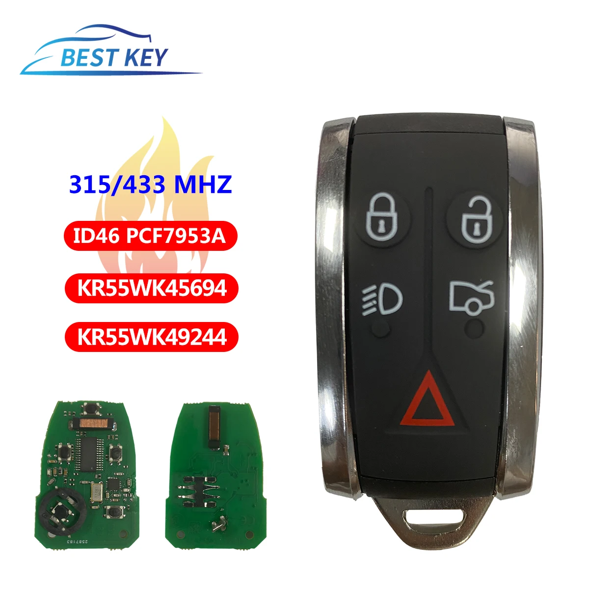 BEST KEY Car Remte Key For Jaguar XF XF XFR XK XKR 2009 2010 2011 2012 ...