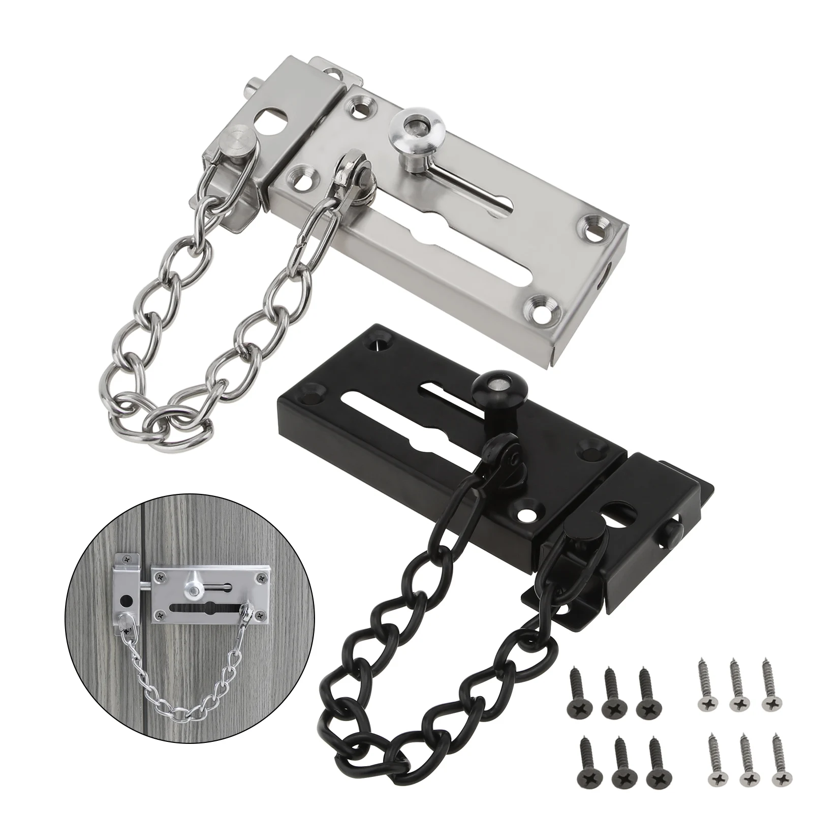 Stainless-Stee-Door-Anti-theft-Security-Locks-Latch-Sliding-Bolts-for ...