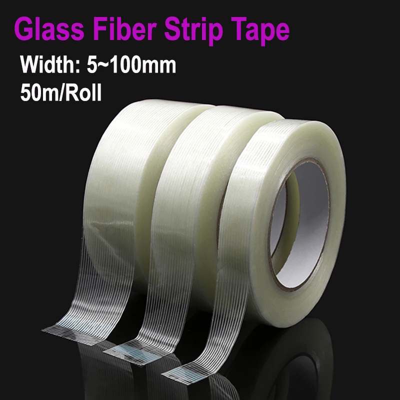 50m Strong Glass Fiber Tape Single Side Industrial Strapping Packaging ...
