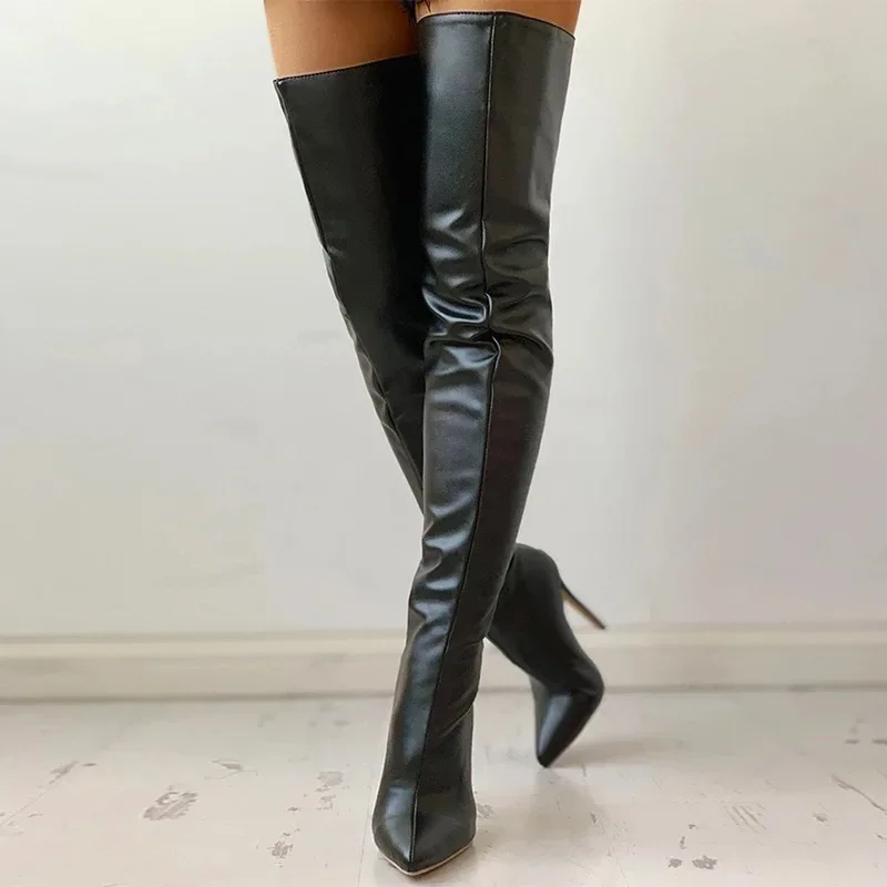 Sexy-Stiletto-Ultra-Extremely-High-Heels-Evening-Club-Party-Thigh-Boots ...