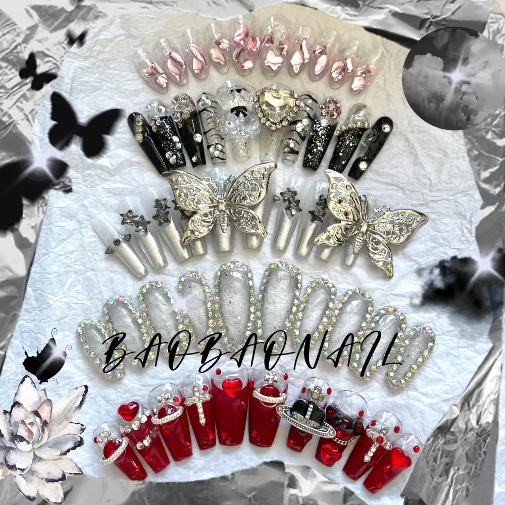 Cartoon-Original-Design-3D-Diy-Y2K-Nails-Hello-Kitty-My-Melody-Kuromi ...