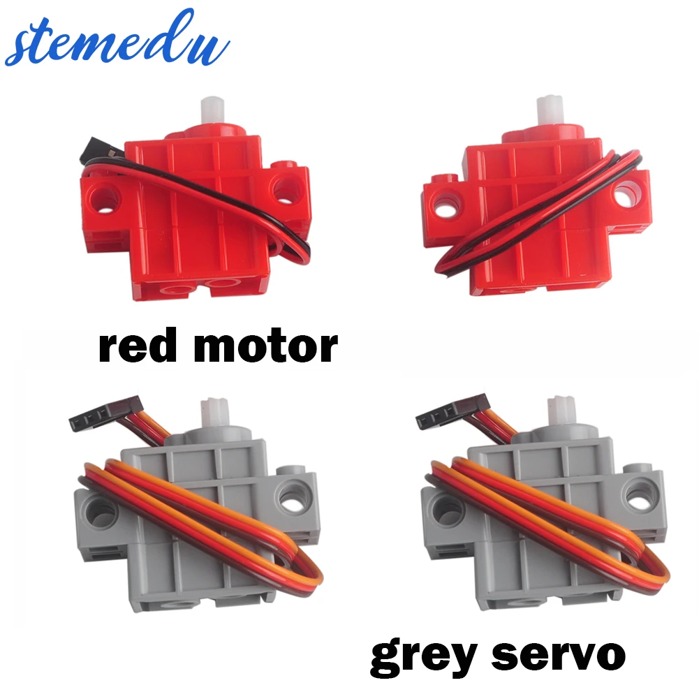 4/8/12pcs 270 Degree Gray Geek Servo/red Gear Motor With Wire For ...