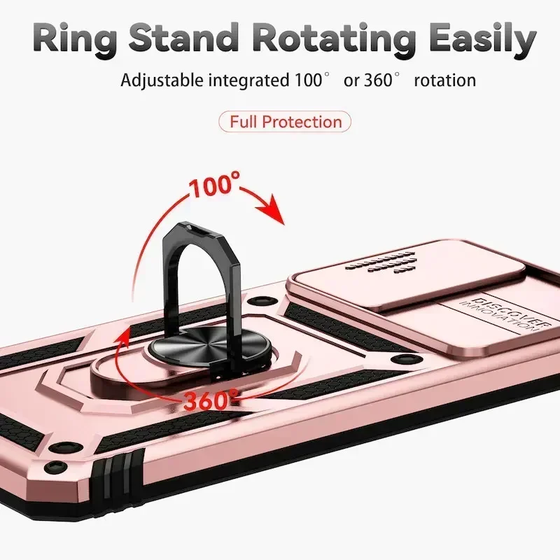Durable Armor Ring Bracket Phone Case with Kickstand for Xiaomi and ...