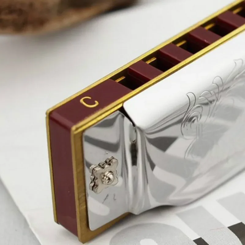 Arm-nica-de-plata-Suzuki-instrumento-musical-con-10-agujeros-rgano-de ...