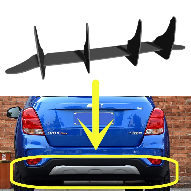 For-Chevrolet-Trax-2014-2017-Year-Rear-Diffuser-Bumper-Lips-Spoiler ...