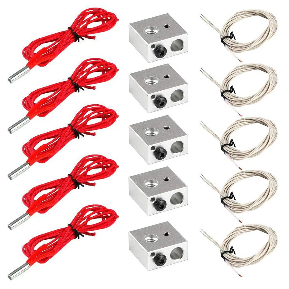 Aluminum-Heater-Block-for-MK7-8-NTC-100K-Thermistor-with-1-Meter-Wiring ...