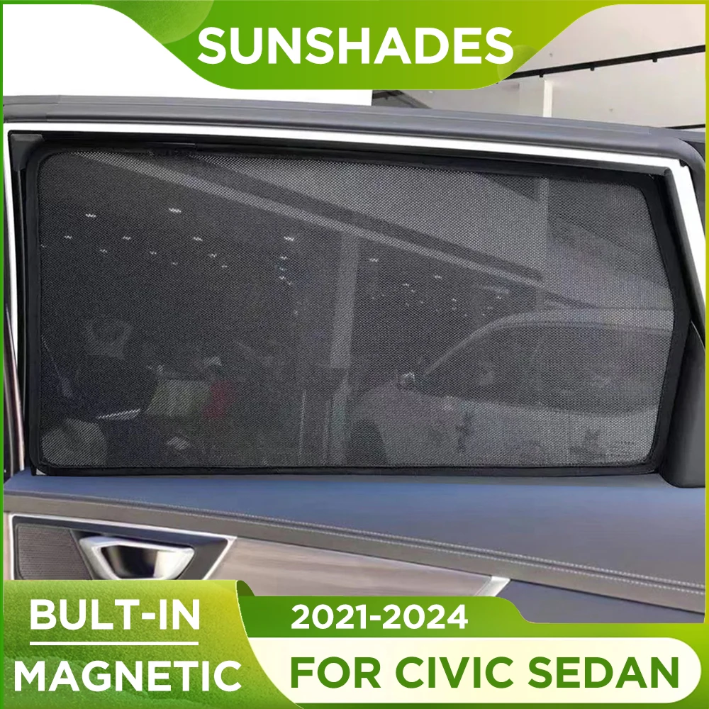 Magnetic-Side-Car-Windows-Sunshades-For-Honda-CIVIC-Sedan-11th-2021 ...