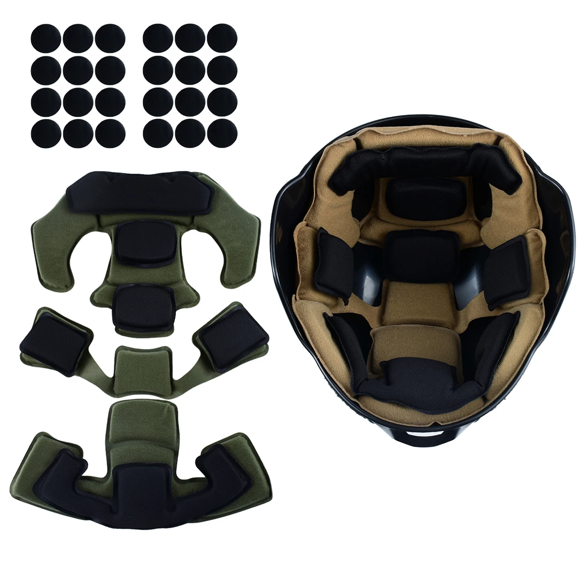 Helmet Pads, Universal Replacement Ex Helmet Internal Memory Foam Pad ...