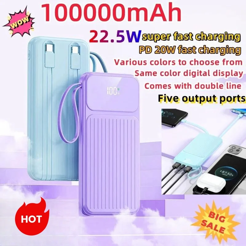 100000mah-Mobile-Charging-Bank-Large-Capacity-Bidirectional-Wireless ...