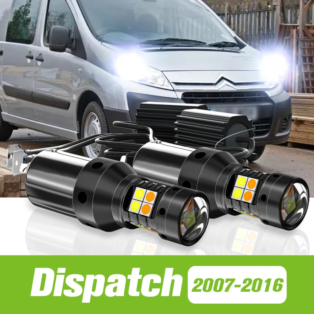 2pcs For Citroen Dispatch 2007-2016 Dual Mode Led Turn Signal+daytime ...