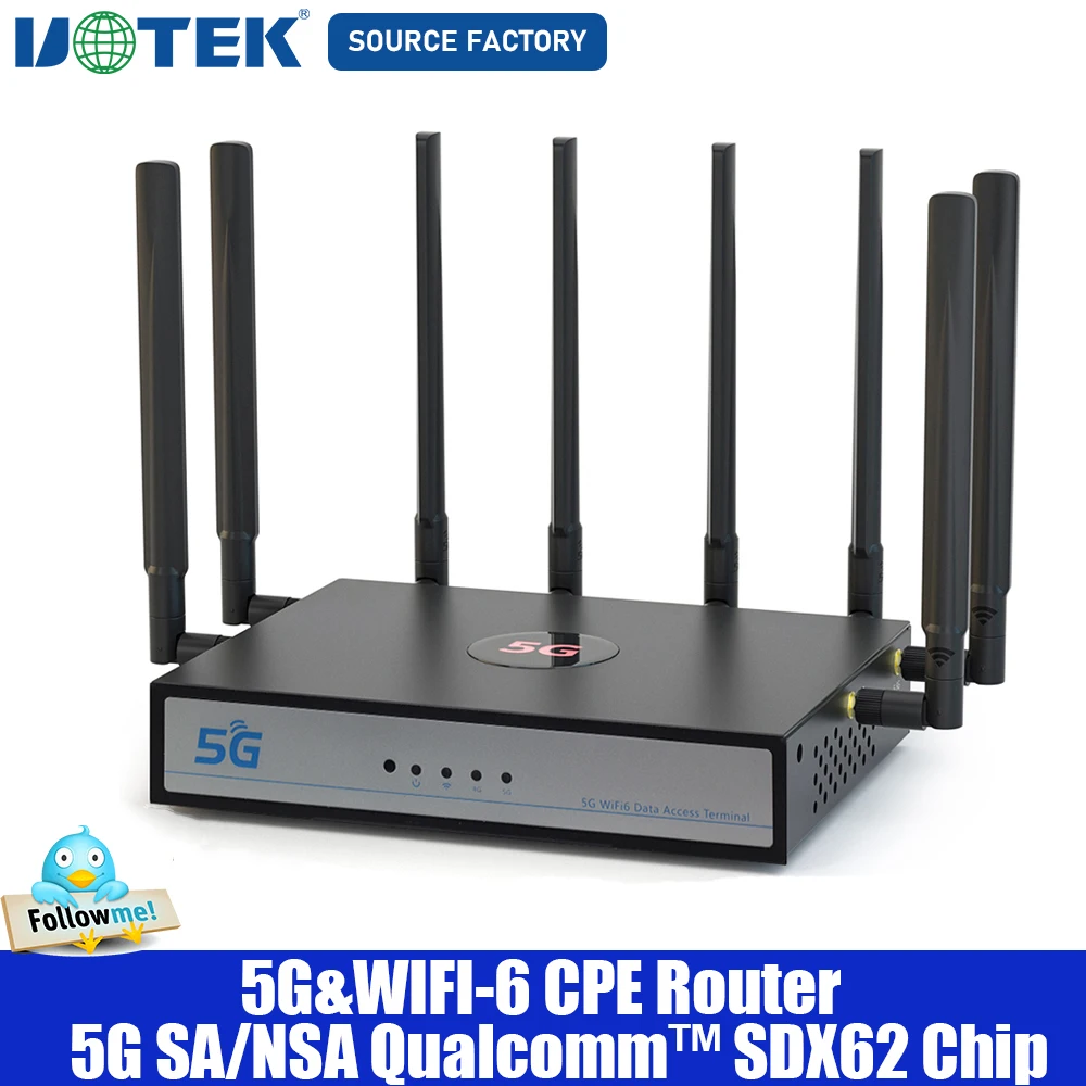 UOTEK-5G-Sim-CPE-Wifi-6-Router-8-Antennas-Hybrid-Mesh-SA-NSA-3-4Gbps ...