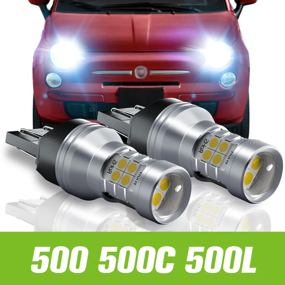 2pcs For Fiat 500 500C 500L LED Daytime Running Light DRL 2007 2008 ...