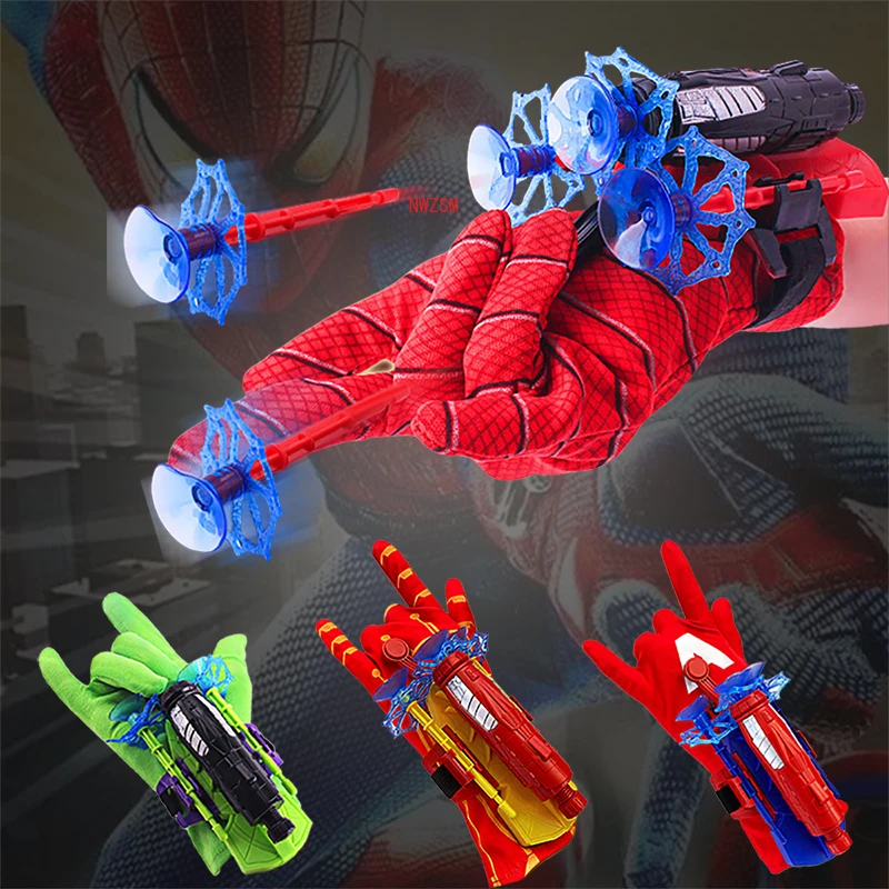 Marvel-Spiderman-Iron-Man-Glove-Launcher-Catapult-Wrist-Toy-Set-Anime ...