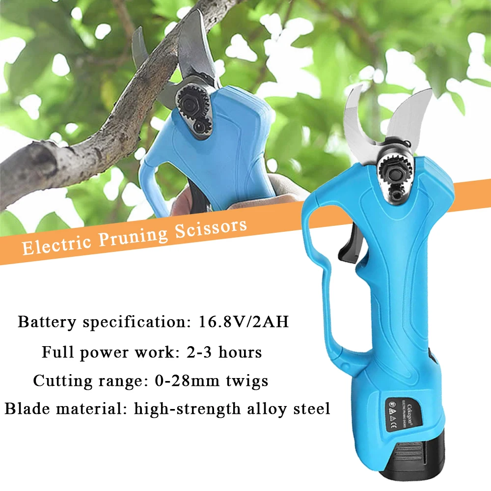 Electric-Pruning-Shears-Pruner-Maximum-2-5cm-Cutting-Diameter-Gardening ...