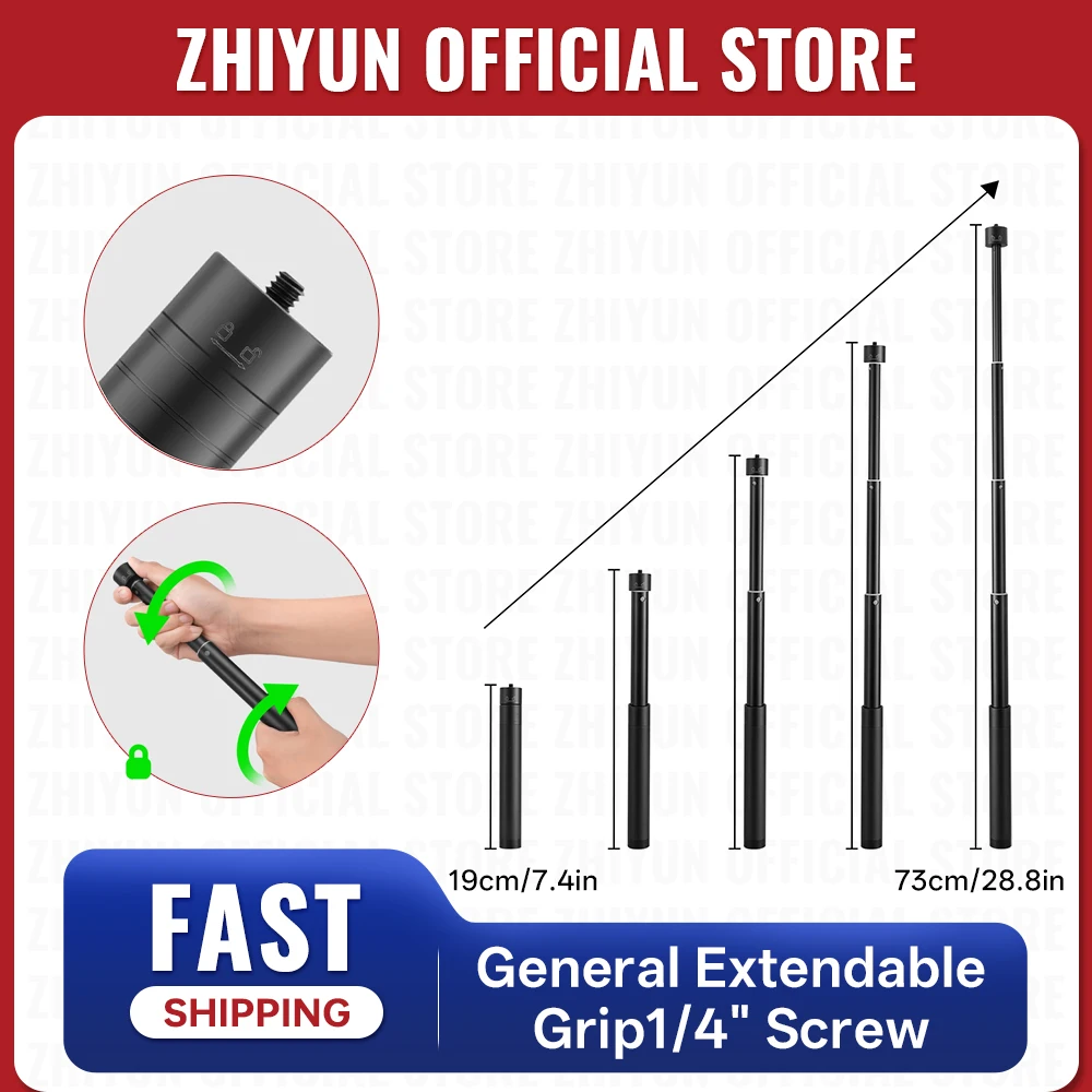 ZHIYUN Official B7319 General Extendable Grip for 1/4'' Screw Hole ...