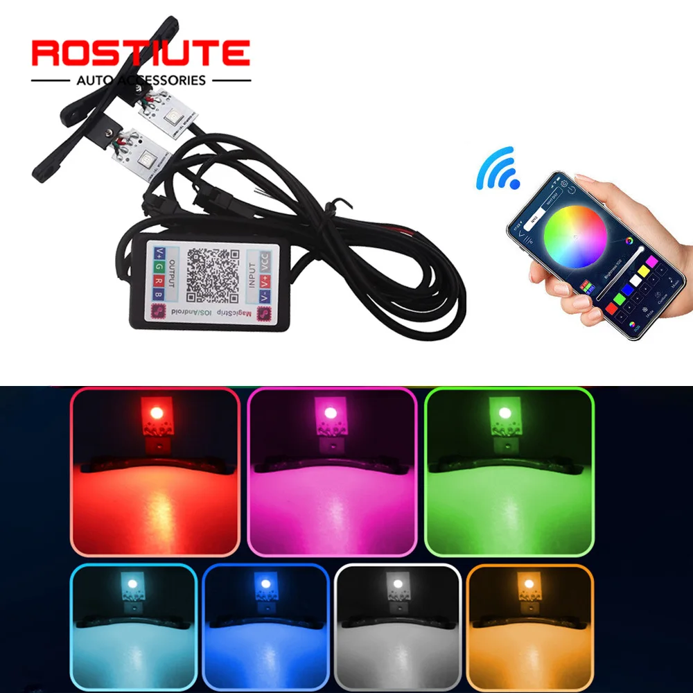 2PCS-LED-Car-Devil-Eye-Demon-Evil-Eyes-RGB-12V-LED-Headlights-DRL ...