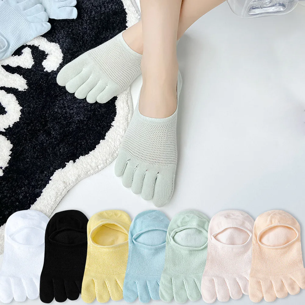 1-Pair-Toe-Socks-Fashion-Breathable-Invisible-Cotton-Women-Boat-Sock ...