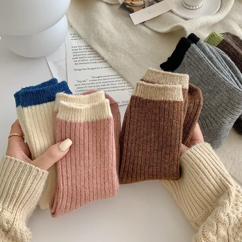 2023-New-Winter-Thicker-Cashmere-Wool-Women-Socks-Casual-japanese ...