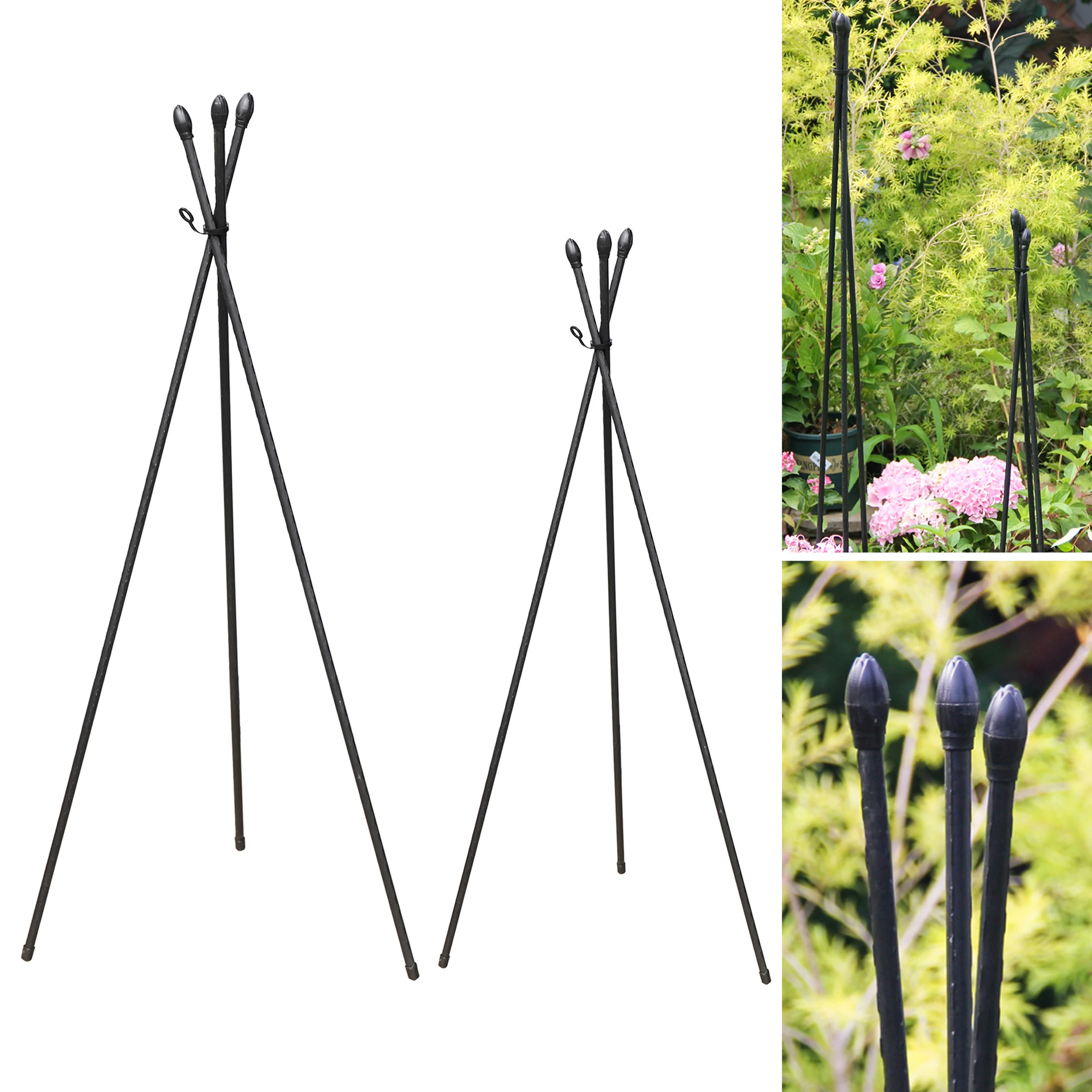 Garden Triangular Plant Climbing Support Tower Stand For Flower Vine ...