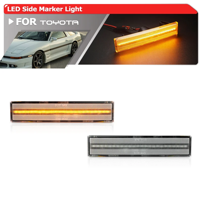 For Toyota Supra MK3 A70 Toyota Celica MK4 T160 LED Fender Side Marker ...