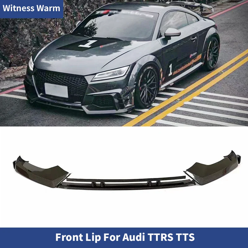 Carbon-Fiber-FRP-Unpainted-Front-Bumper-Lip-Spoiler-for-Audi-TTRS-MK3 ...