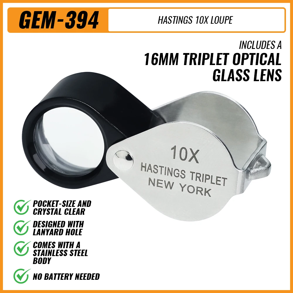 Hasting-10X-Loupe-Triplet-Magnifier-Lens-Loupe-Magnification-Tool-High ...