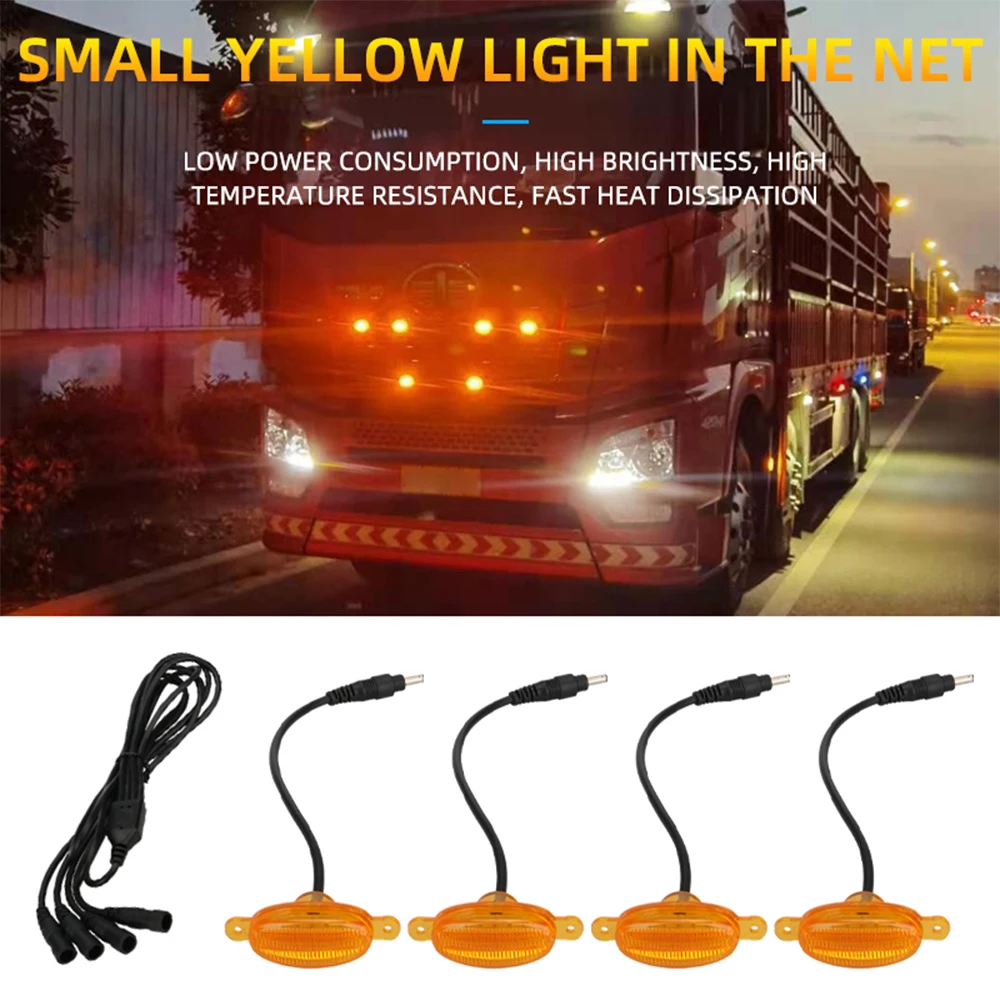 4pcs-Pickup-truck-Grille-Warning-Beacon-light-Headlamps-Decorative-lamp ...