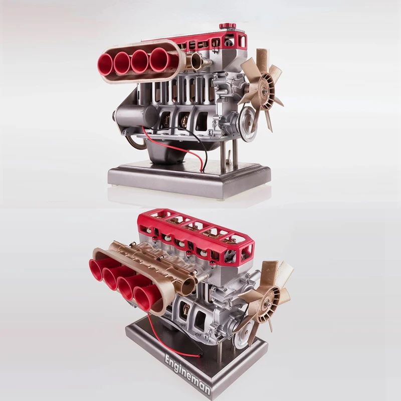 Engine-Model-in-Line-4-Cylinder-Mini-L4-Electric-Start-DIY-Assembly-Car ...