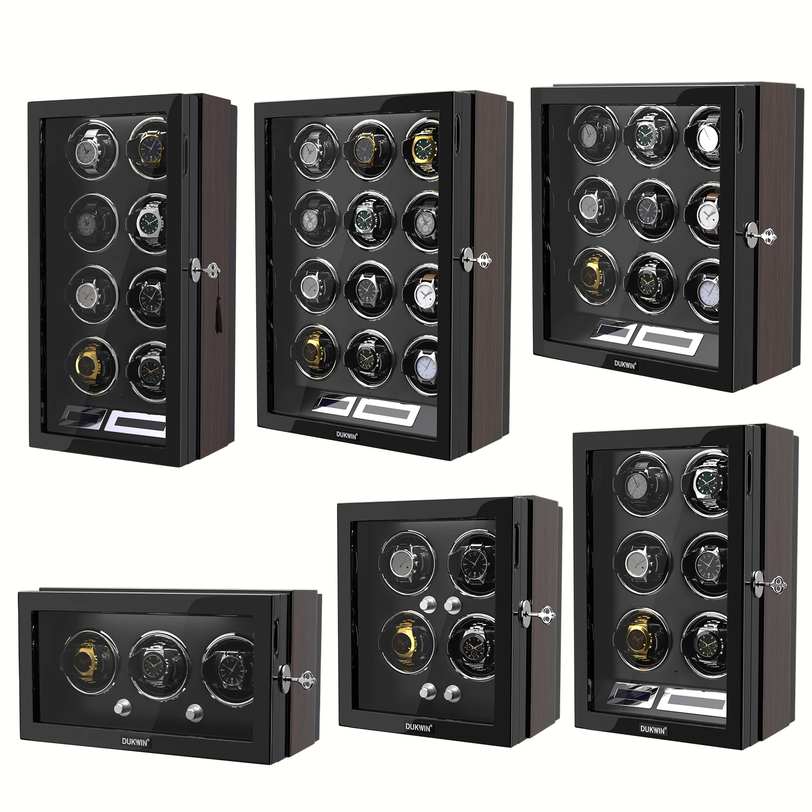 Watch Winder For Automatic Watches LCD Touch Screen and Led Light ...
