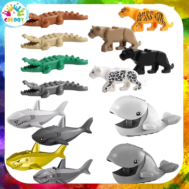 New-Building-Block-Animal-Shark-Leopard-Crocodile-Dog-Bear-Ornament ...