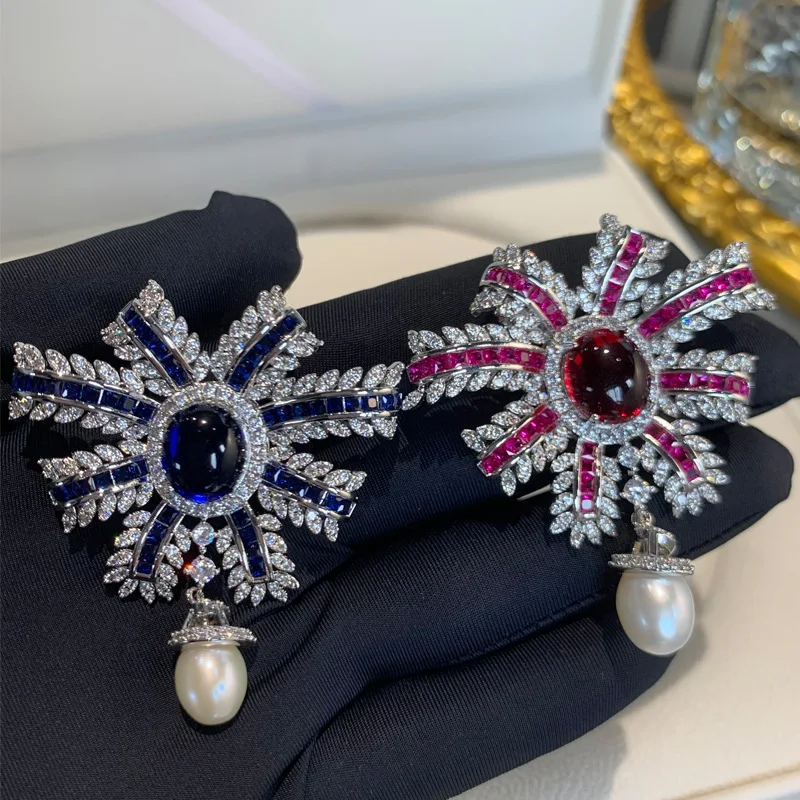 Broches-de-cobre-con-lazo-de-borla-de-perla-elegante-francesa ...